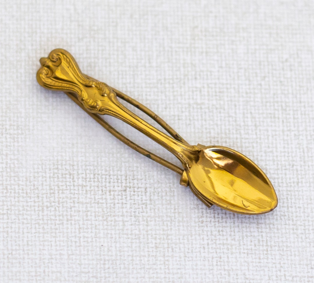 Vintage Gold Tone Royal Spoon Stylish Clip - A23 - Etsy