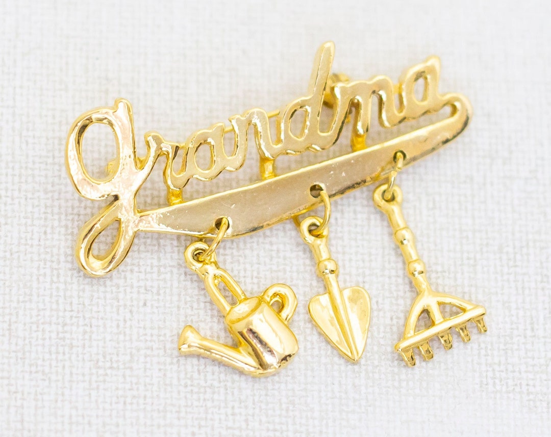 Vintage Gold Tone Grandma Appreciation Brooch - AA1 - Etsy