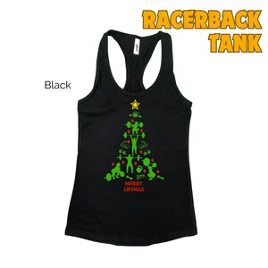 Christmas Workout Tank, Merry Liftmas Top, Christmas Tree Tank, Women ...