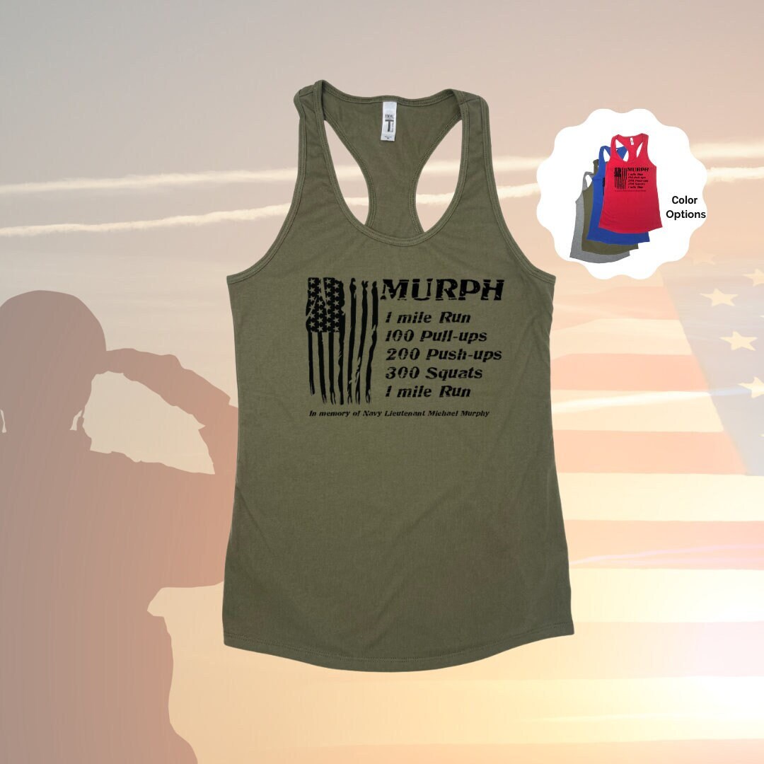 Gym Workout Tank, Murph Top, Crossfit Challenge Top, Patriotic Top ...