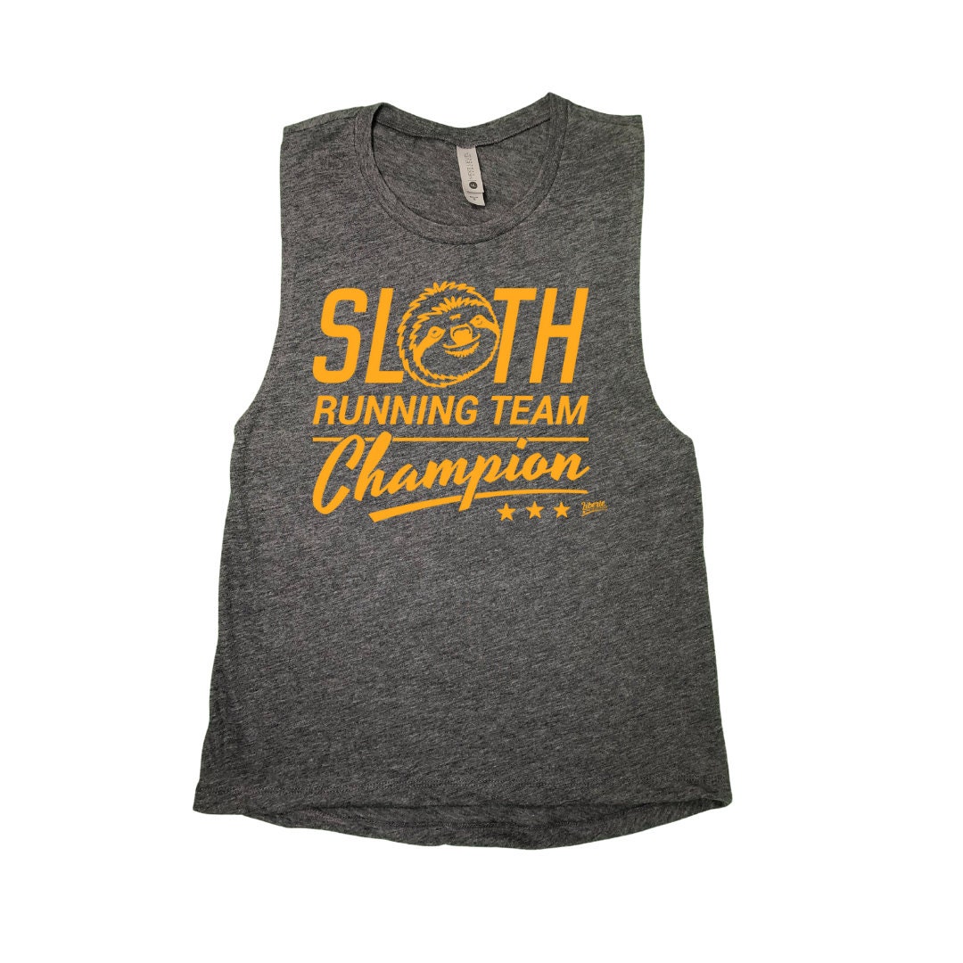 Sloth Running Team Champion, Slow Running Club Top, Womens Muscle Tank ...