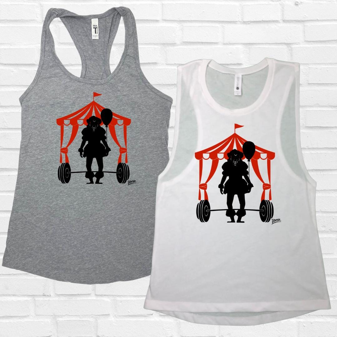 Pennywise Lifting Tank, IT Workout Tank, Clown Gym Top, IT Pennywise ...