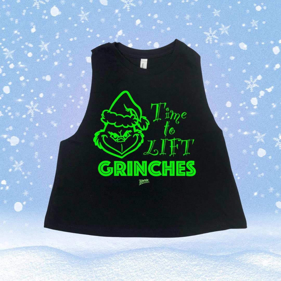 Christmas Workout Tank, Time to Lift Grinches, Grinch Tank Top, Funny ...