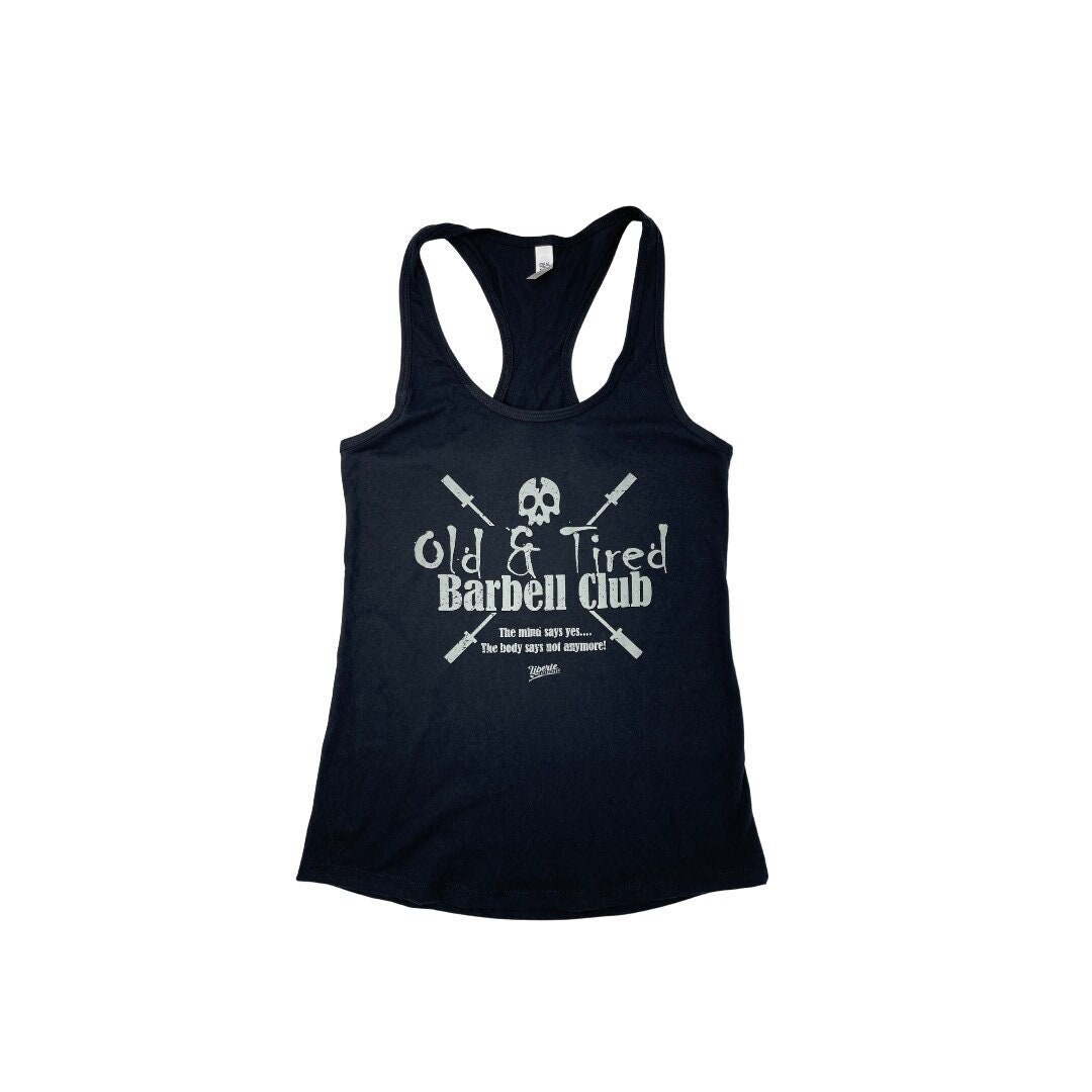 Gym Workout Tank Old Lady Tank Top Barbell Club Top - Etsy