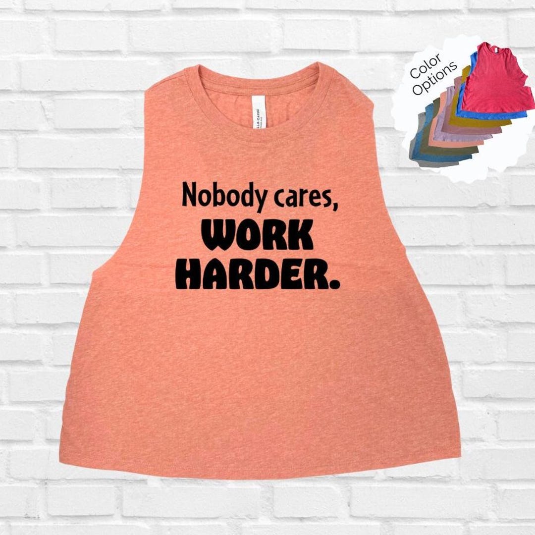 Motivation Crop Tank, Work Harder Tank Top, Crossfit Top, Gym Workout ...