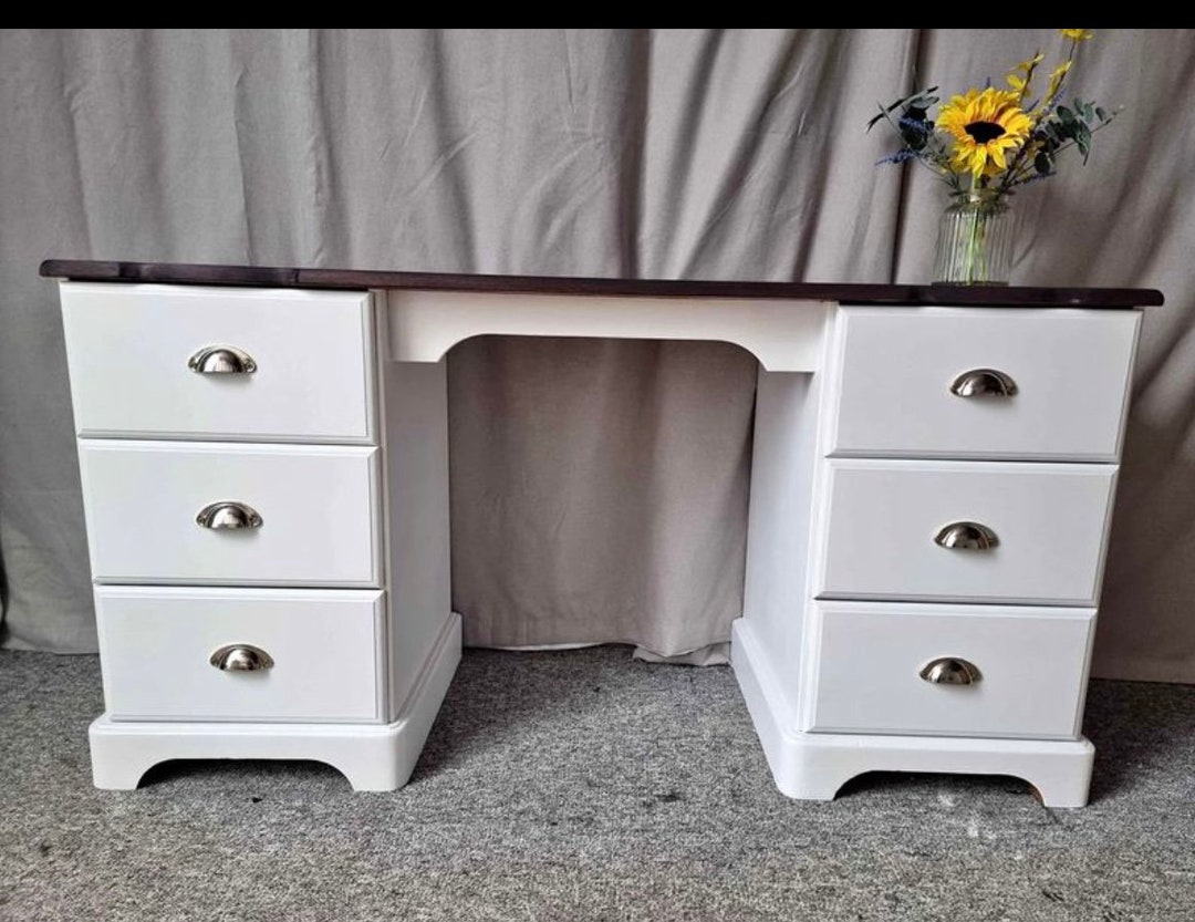 Hand Painted Dressing Table. Solid Pine Dressing Table. Upcycled ...
