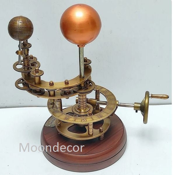 Solar & Lunar Eclipse Orrery Antique Brass Outer Space Science Lab ...