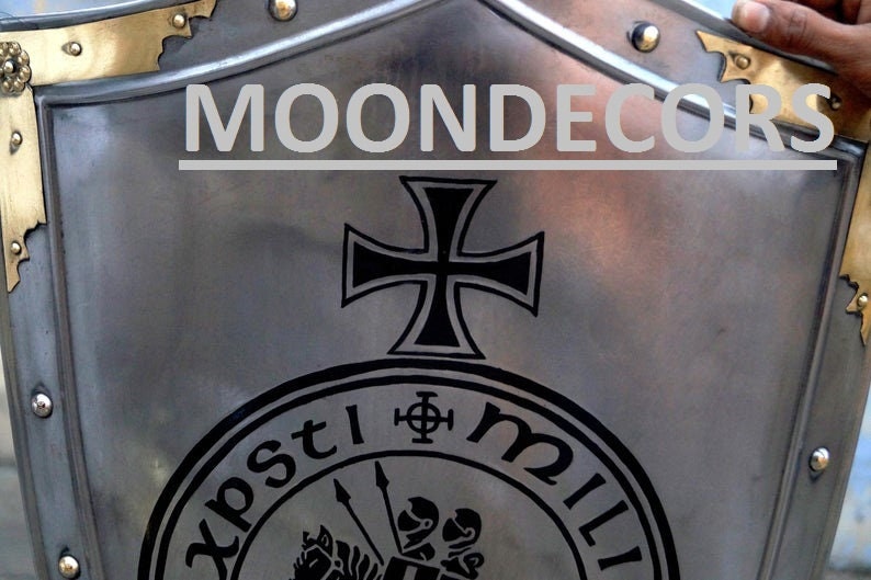 Medieval Knight Shield All Metal Handcrafted Battle Armor Medieval ...