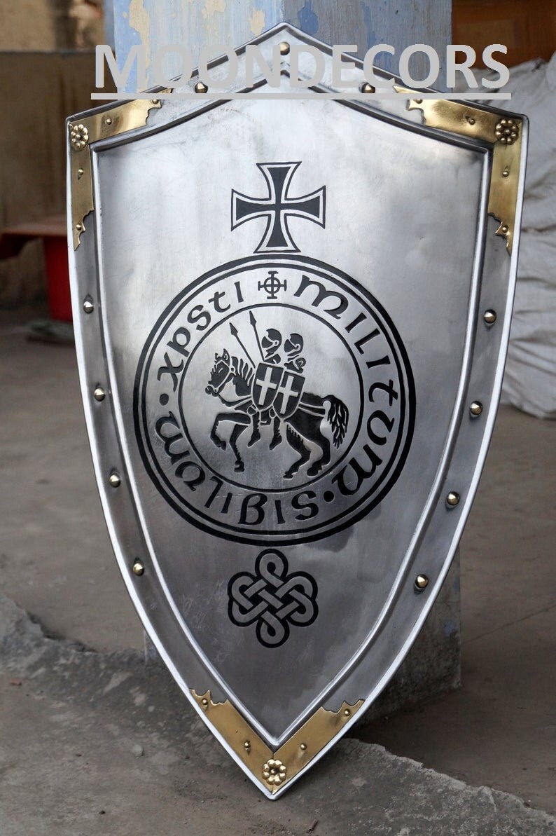 Medieval Knight Shield All Metal Handcrafted Battle Armor Medieval ...