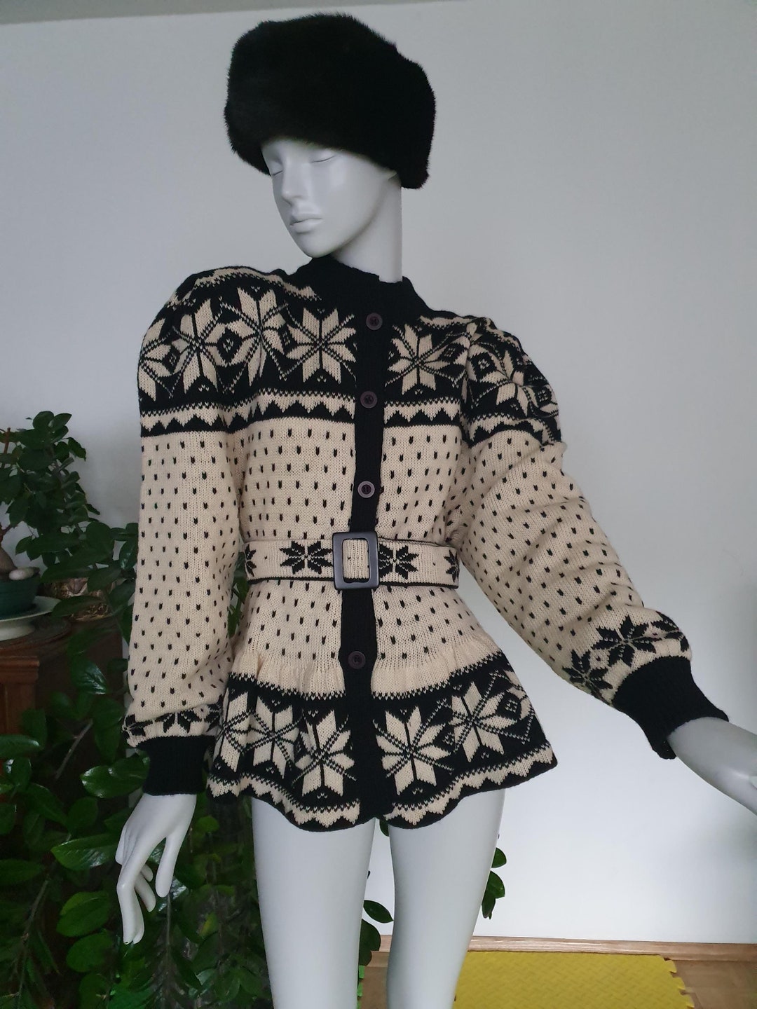RARITY!, Unique Cardigan, Museum Pattern, Norwegian Wool Sweater ...