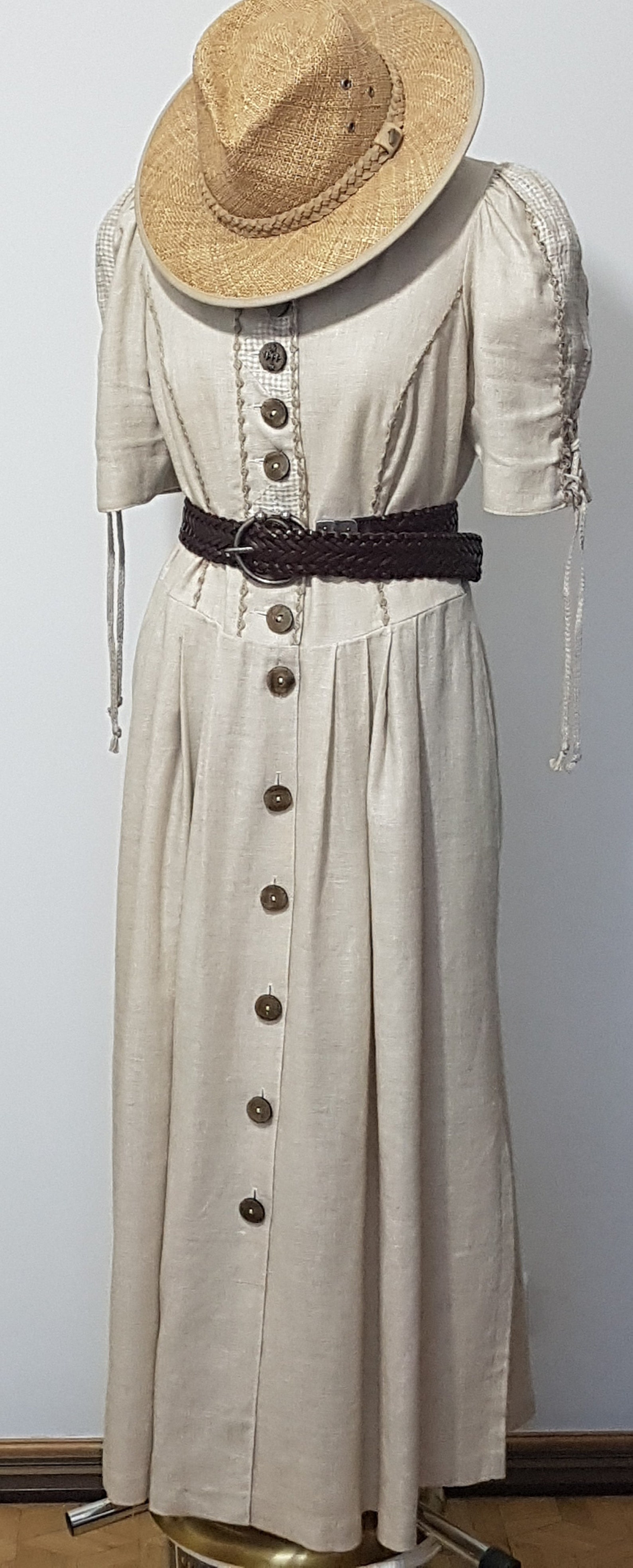 Austrian Dress Drindl Linen Country Line Dress Bavarian Folk | Etsy