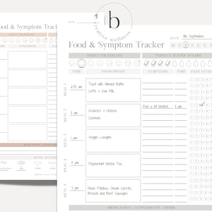 Printable Food & Symptom Tracker Digital Food Sensitivity - Etsy