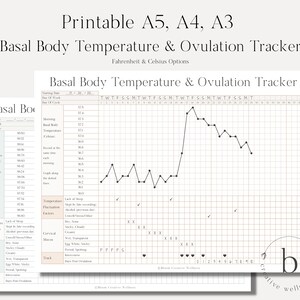 Printable Basal Body Temperature & Ovulation / Fertility / - Etsy