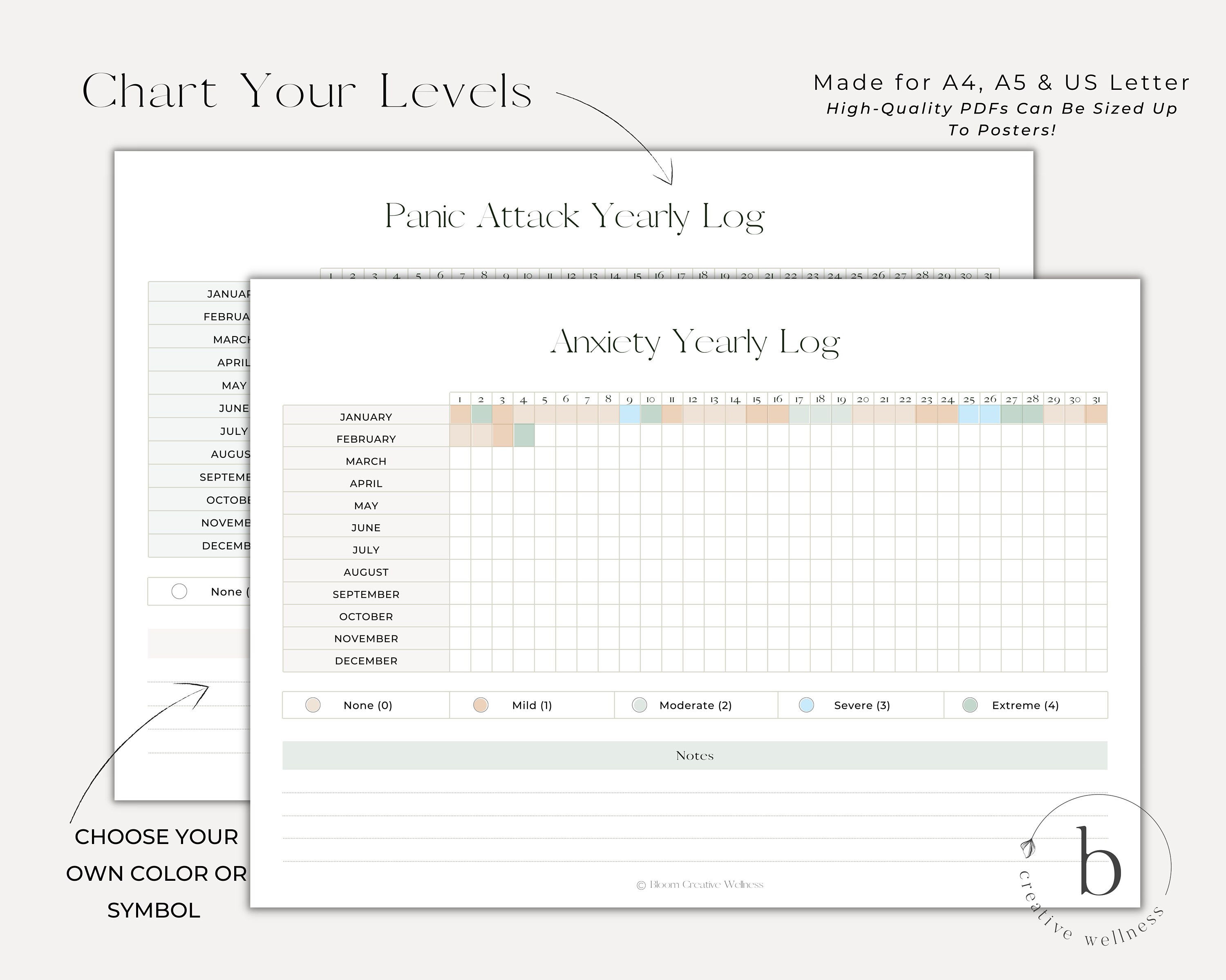Printable Anxiety & Panic Attack Tracker Log Worksheet - Etsy UK