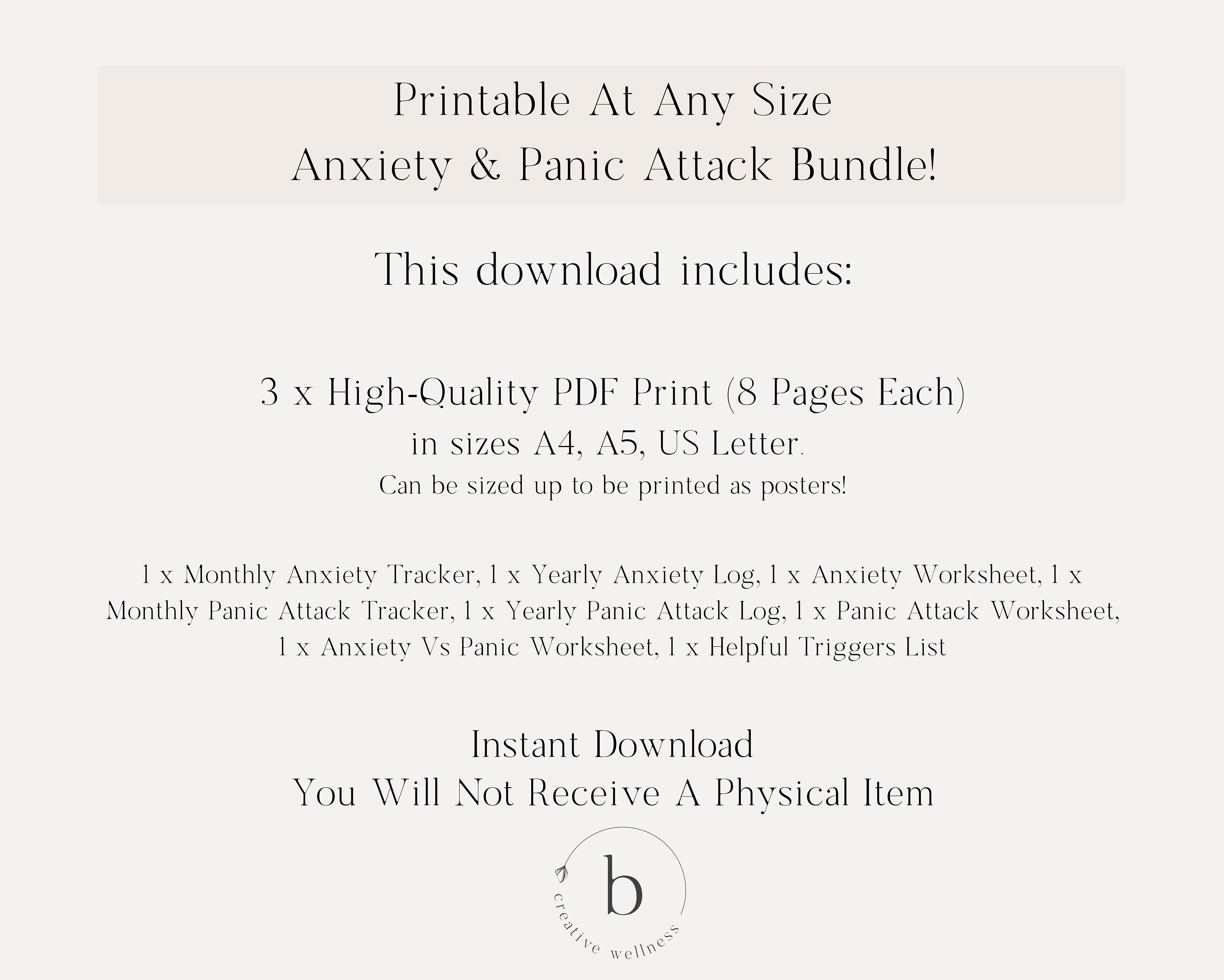 Printable Anxiety & Panic Attack Tracker Log Worksheet - Etsy UK