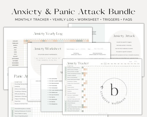 Printable Anxiety & Panic Attack Tracker Log Worksheet - Etsy