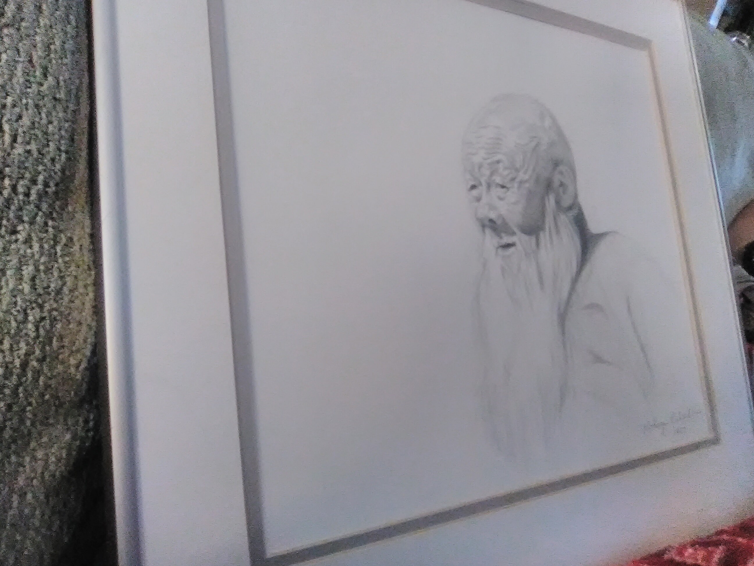 ANCIENT WISEMAN Original Pencil Drawing by Renowned Artist Kathryn ...