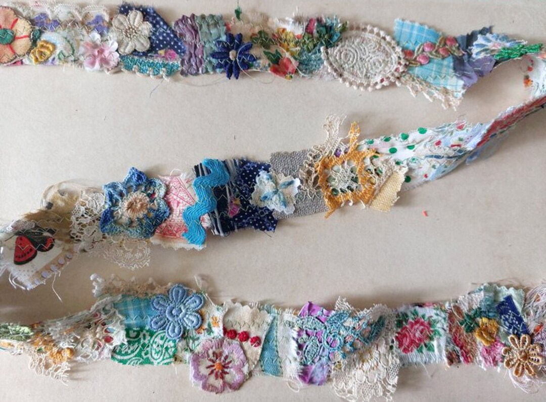 Sweet Vintage Style Snippet Roll. Handmade Snippet Ribbon. Vintage Lace ...