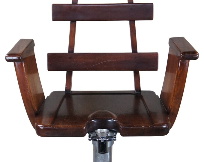 Thomasville Ernest Hemingway Mahogany Fighting Chair Swivel Bar Stool ...