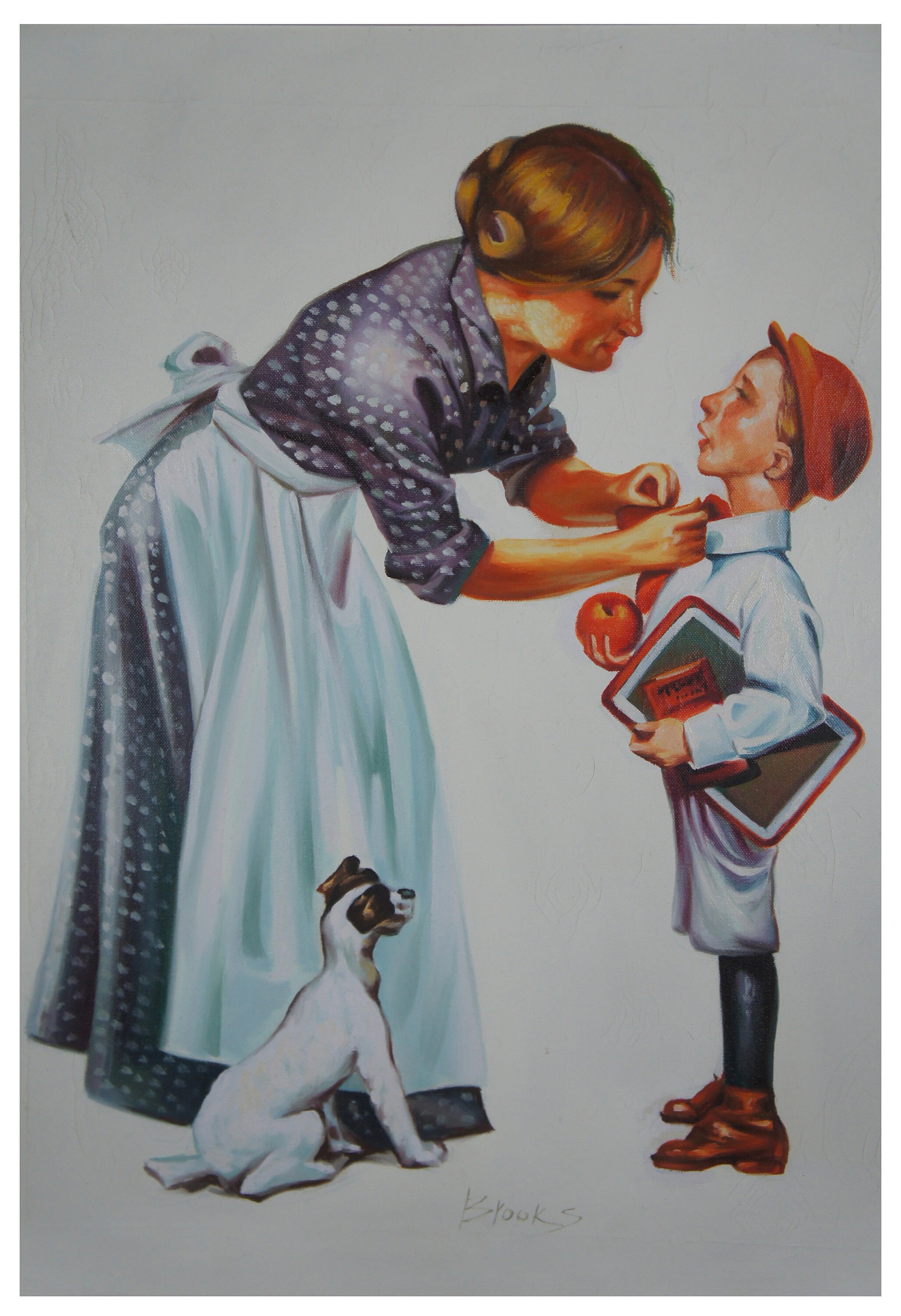First Day of School Realist Illustration Oil Painting Canvas - Etsy
