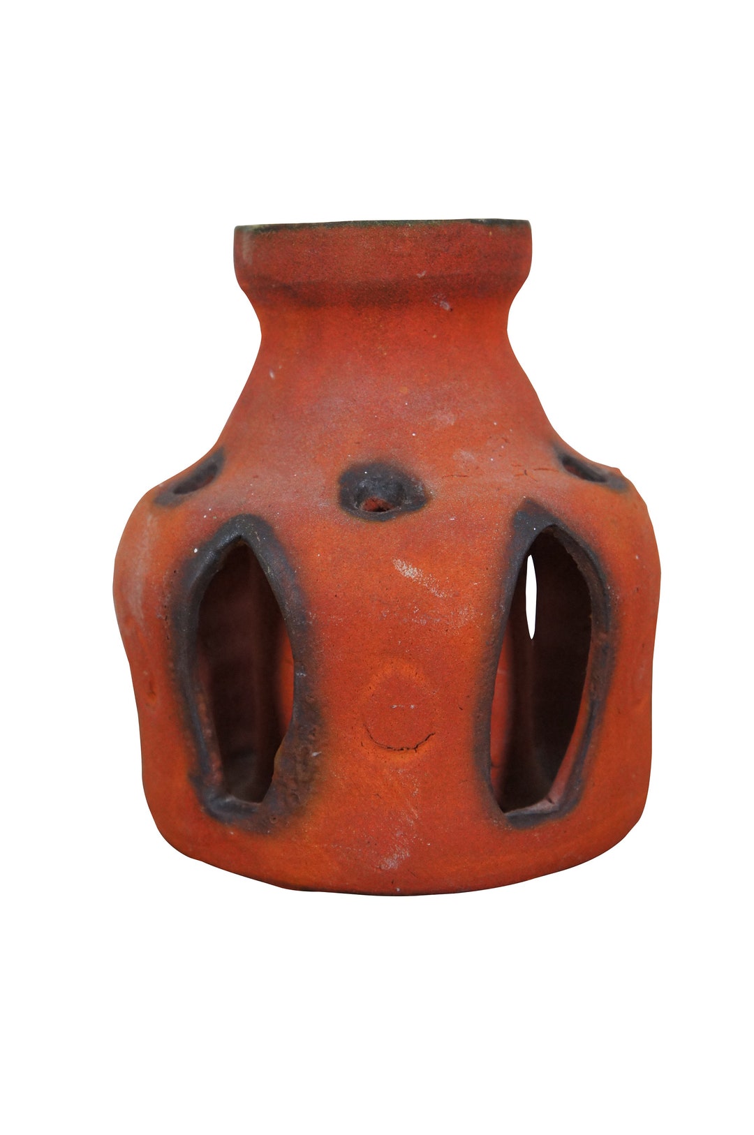 Vintage Israeli Reticulated Earthenware Pottery Vessel Vase Jerusalem 5 ...