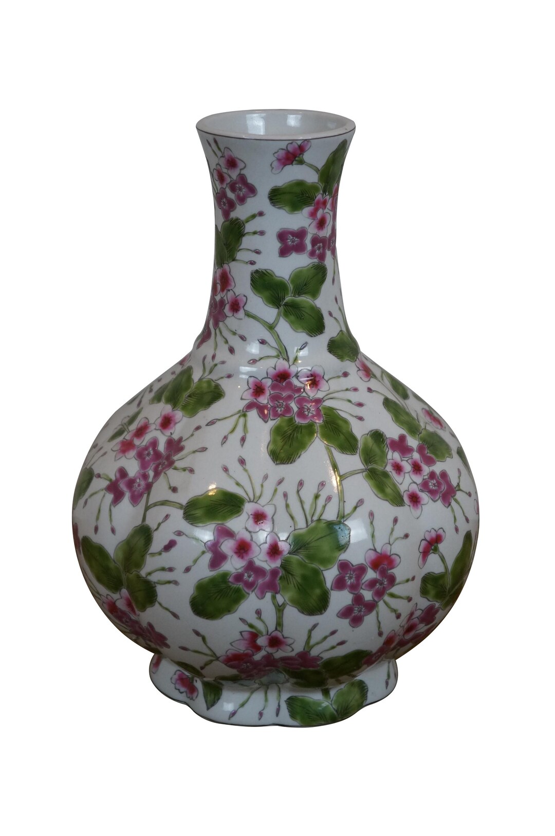 Due Process Stables Chinoiserie Cherry Blossom Porcelain Mantel Vase ...