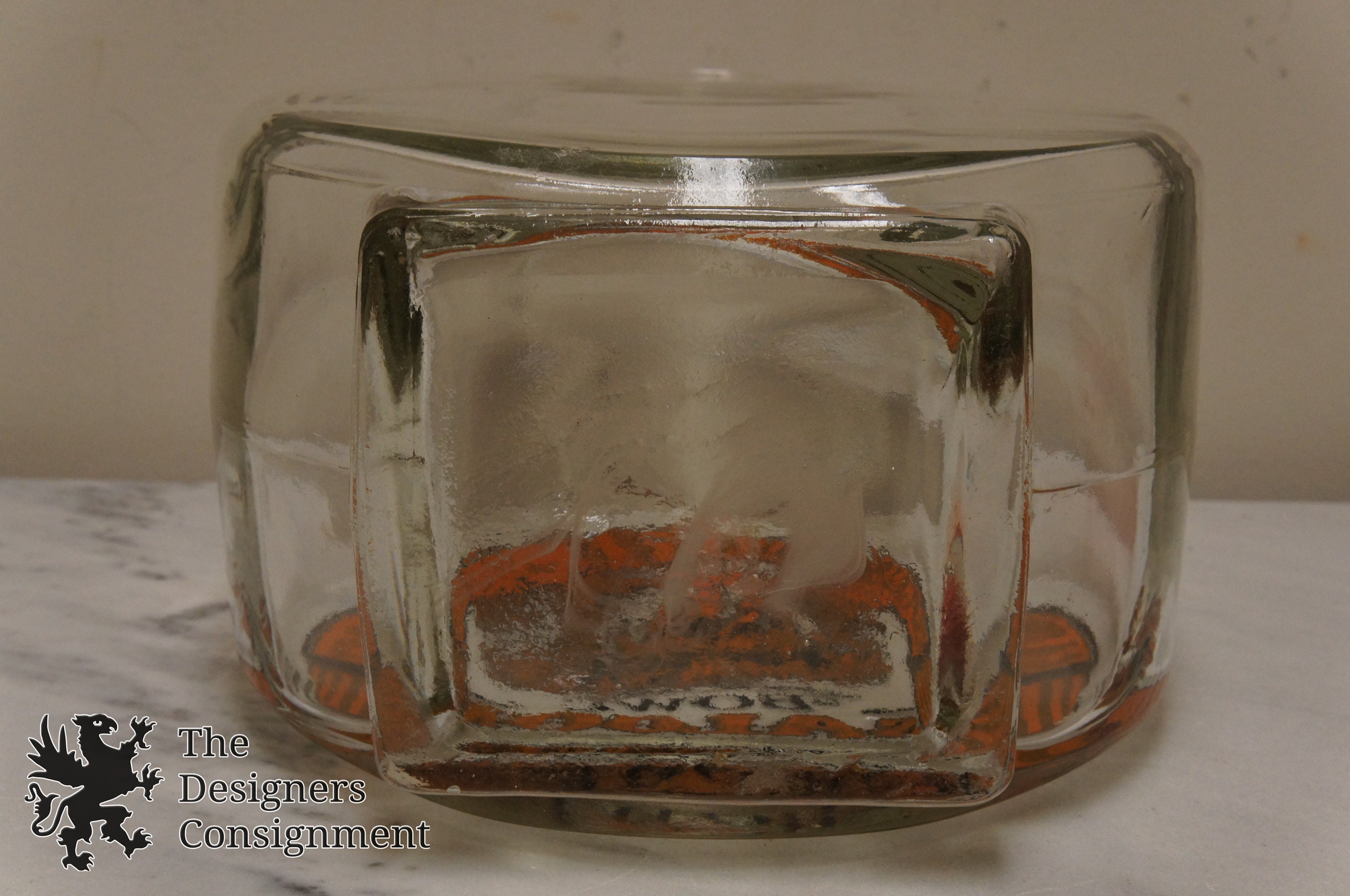 Captain Blake's Finest Saloon Fish Bowl Canteen Shaped Jar Glass Pirate ...