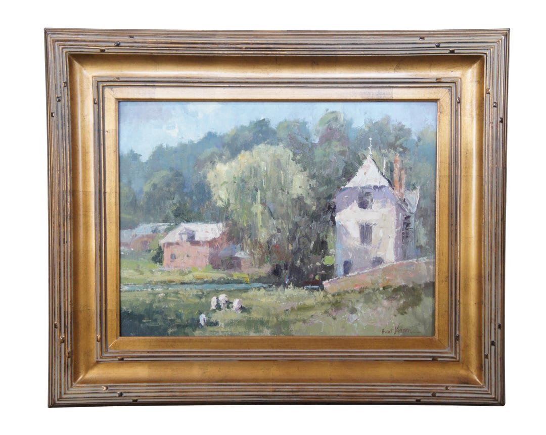 Brent Jenson Country Village Landscape Impressionist Oil Painting on ...