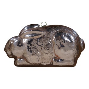Vintage Korean Copper Tin Lined Rabbit Baking Pan Easter Bunny Mold 10 ...
