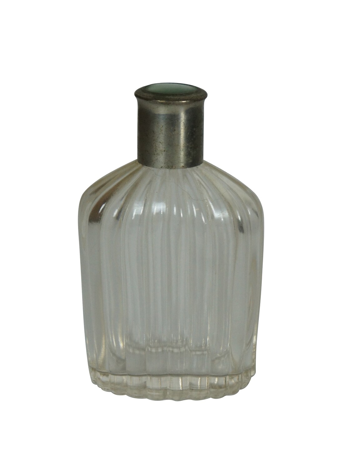 Antique Ribbed Glass Aftershave Cologne Perfume Shaker Vanity Bottle ...