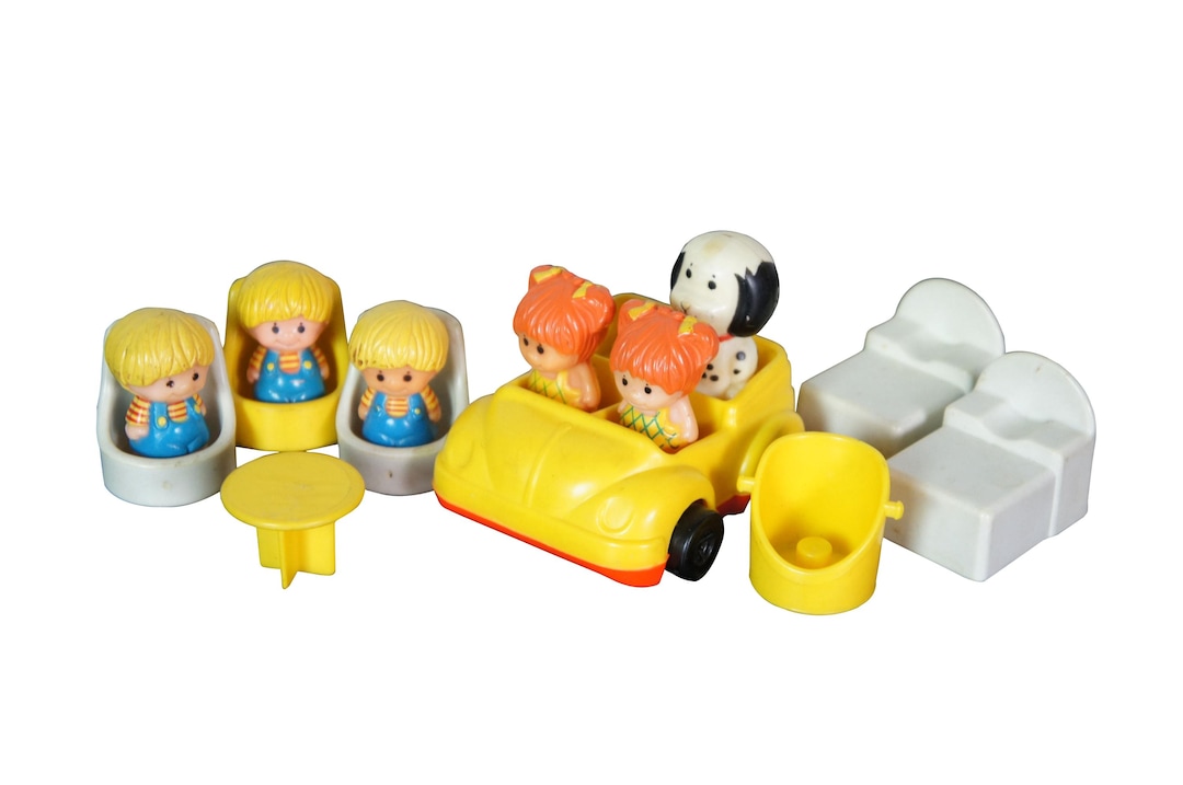 14 Pc 1970s Kenner Tree Tots Figures Furniture Toys Car Dog Chair Bed ...