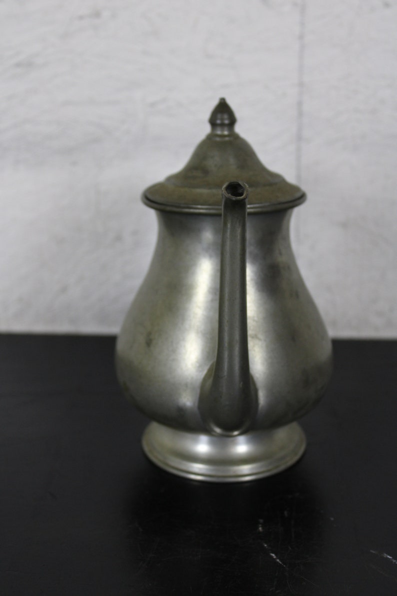 Vintage Colonial Style Genuine Pewter Teapot Rustic Country | Etsy