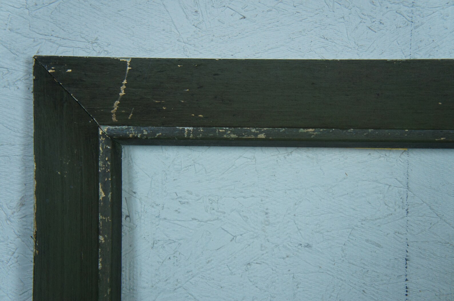 Vintage Olive Green Painted Wood Photo Picture Artwork Frame With Glass ...
