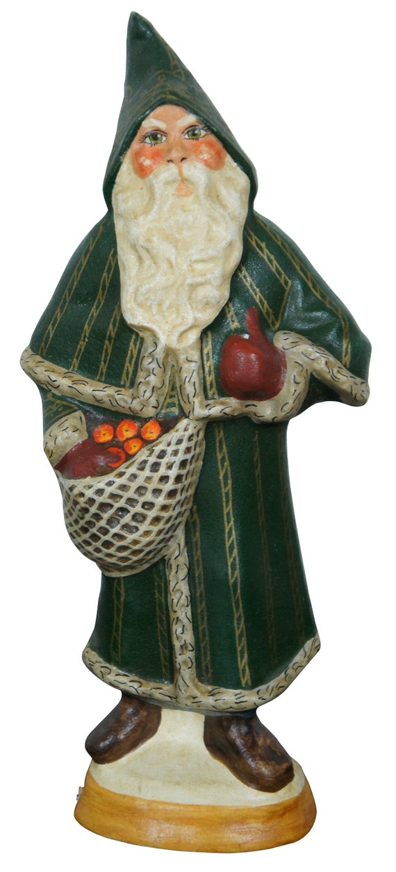 1992 Vaillancourt Folk Art Chalkware Father Christmas Santa - Etsy