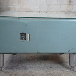 Retro Vintage Lau Industrial Box Fan Coffee Table Glass Top Reclaimed ...