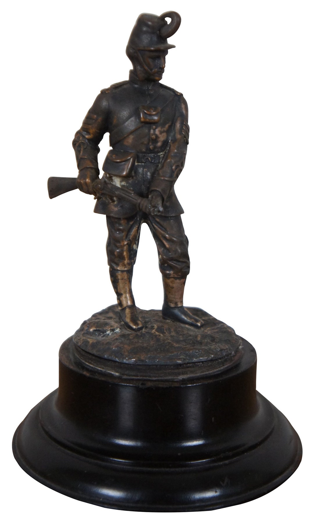 Antique Infantry Field Officer Colonel War Soldier Bronze Statue ...
