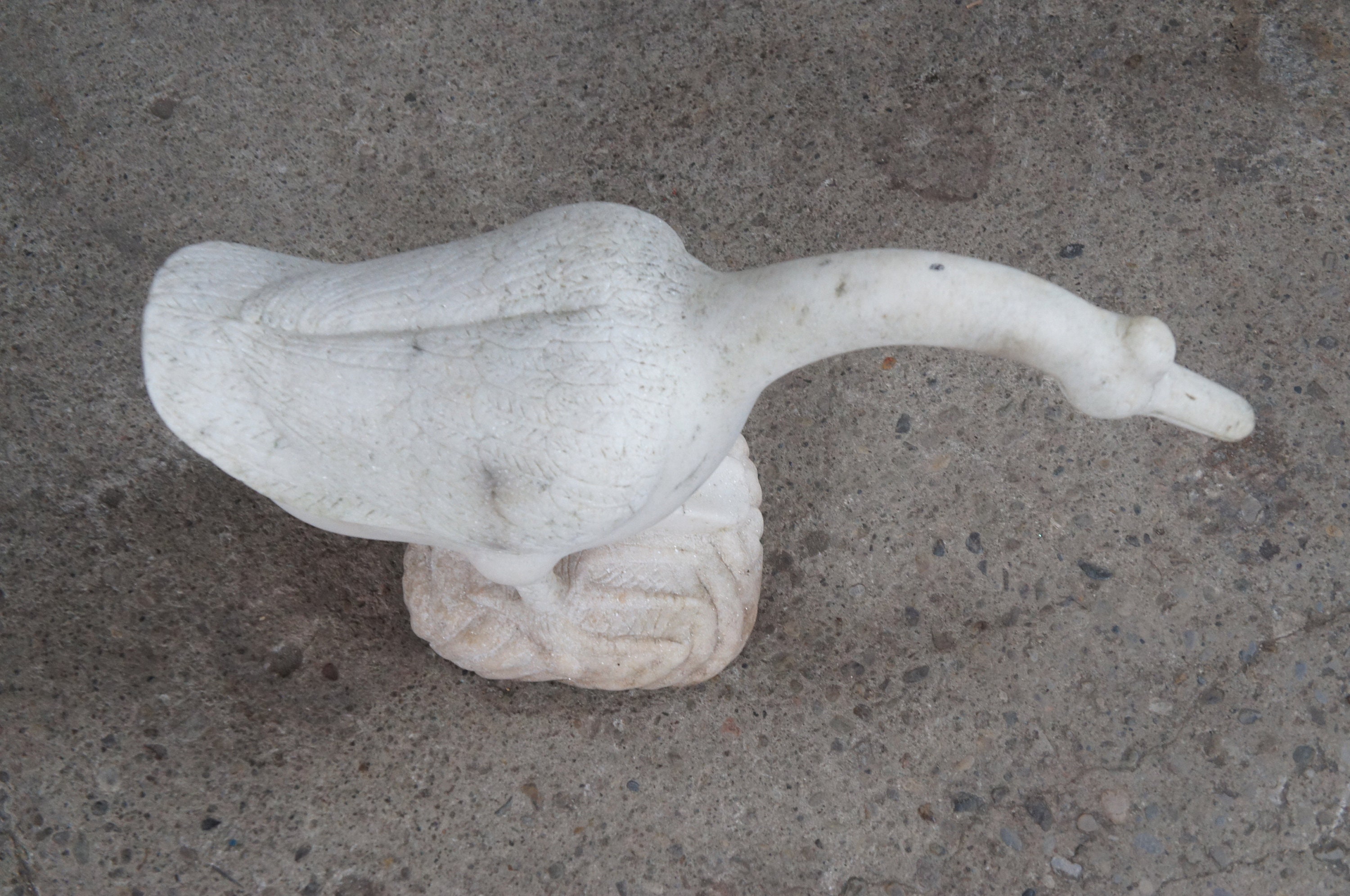Antique Italian Carved Marble Stone Goose Geese Bird Garden Sculpture ...