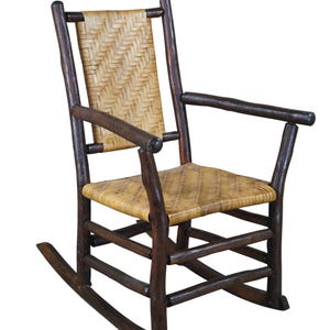 Primitive Rustic Hickory Rocking Arm Chair Adirondack Lodge Rocker - Etsy