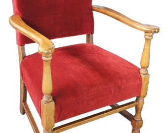 Red Library Chair - Etsy