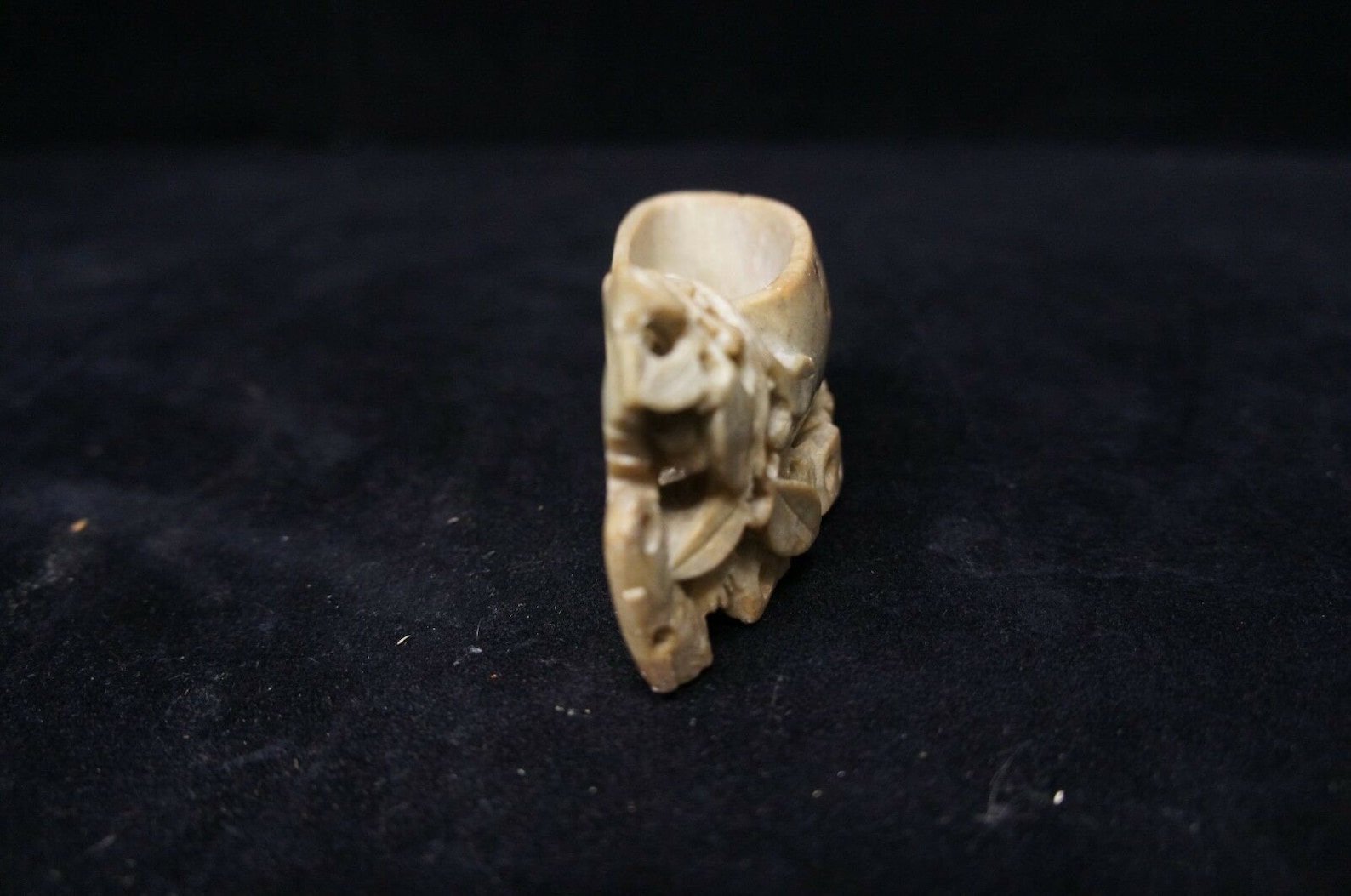 Collectible Rare Hand Carved Asian Oriental Soapstone Writing Inkwell ...