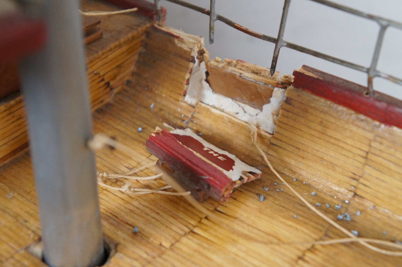 Prison Folk Art Matchstick Model Boat Ship Maritime Night Light ...