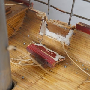 Prison Folk Art Matchstick Model Boat Ship Maritime Night Light ...