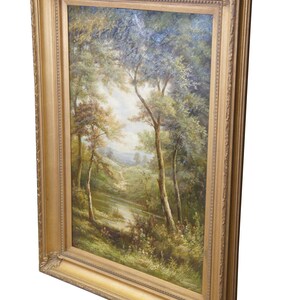 Cirocco Pastoral Forest Landscape Oil Painting on Canvas Gold Frame 46 ...