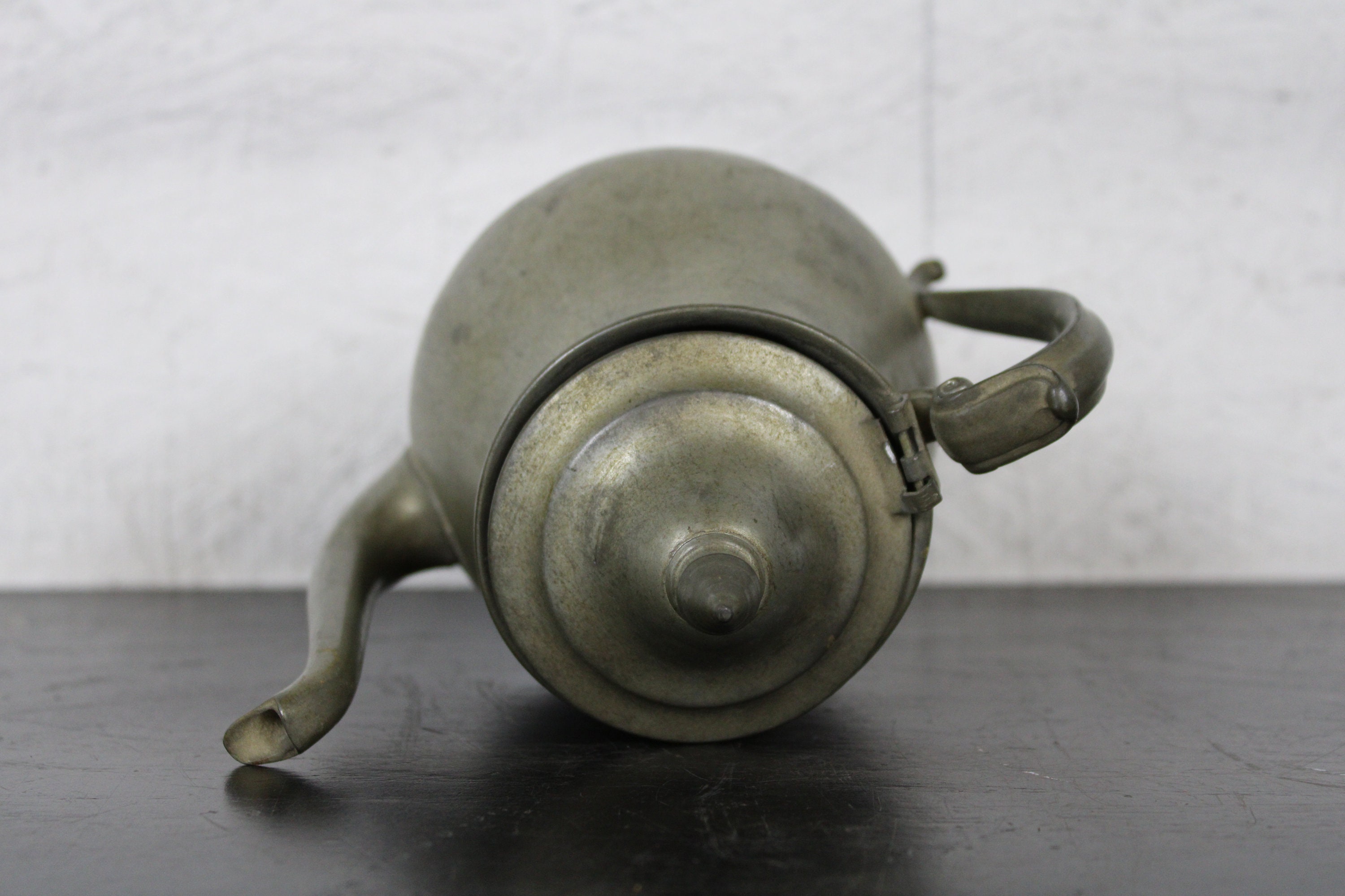 Vintage Colonial Style Genuine Pewter Teapot Rustic Country - Etsy