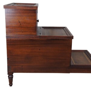 Antique English Regency Mahogany Bedside Stair Step Commode Nightstand ...