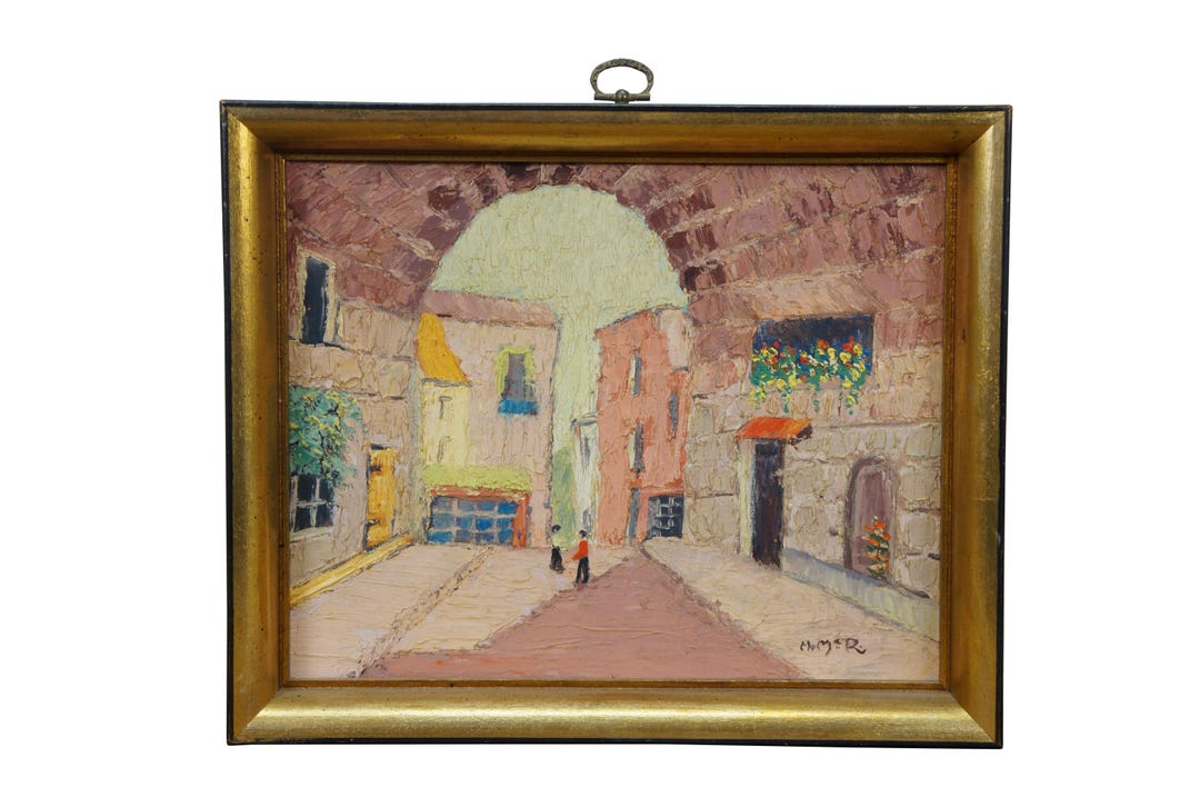 Helen Mcrae Impressionist European Cityscape Oil Painting on Board 11 ...