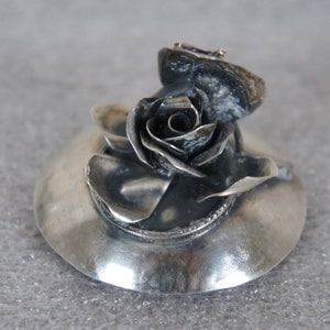 Mid Century Sami Zilka Sterling Silver 925 Rose Condiment Jam Honey Pot ...