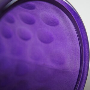 Mid Century Modern Purple Art Glass Cylinder Vase Bohemian Dotted ...