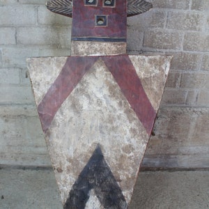 African Nafana Bedu Plank Mask Goli Tribal Ceremonial Shield Ghana ...