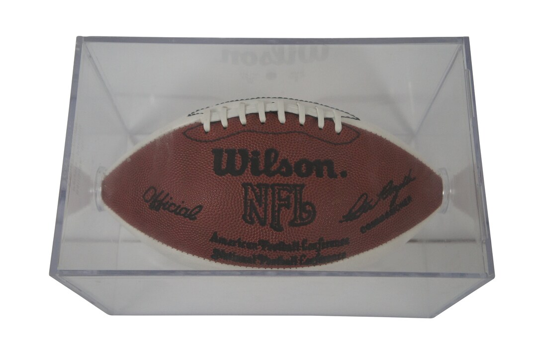 Vintage Wilson Official Leather NFL Football & Acrylic Trophy Display ...